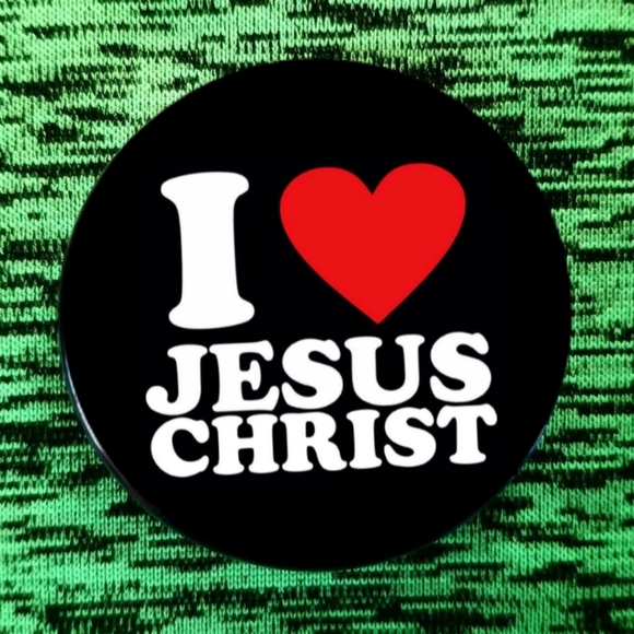 Accessories | 225 Inch I Love Jesus Christ Button Badge Pin | Poshmark